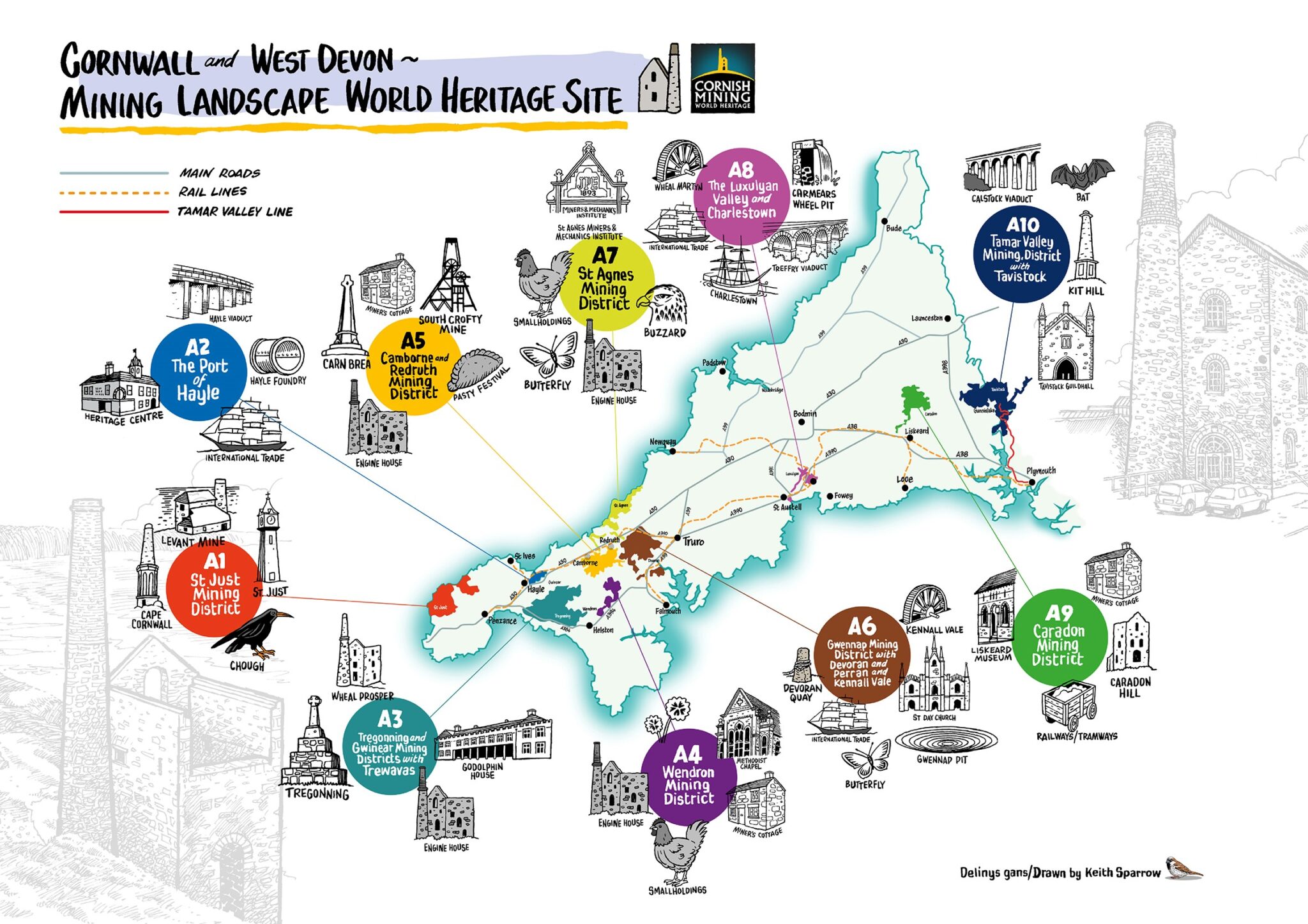 Mining Landscape World Heritage Site Map - Visit the Tamar Valley
